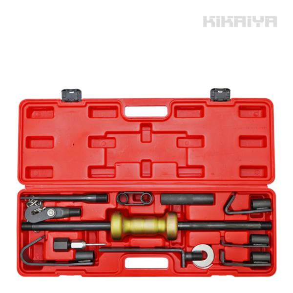 【仕様・状態】■ハンマー単体重量:2.3kg■セット重量:7.5kg（ケース含む）■セット内容:・スライディングハンマー・ハンマーシャフト・シャフトハンドル・ハンマーストッパー・オフセットジョイント・ストレートアタッチメント×2・スクリュー...