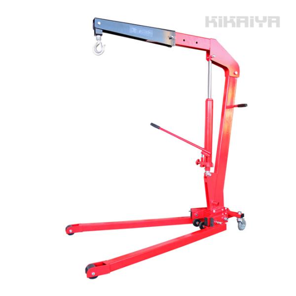 【仕様・状態】■本体重量:74kg■サイズ:画像参照■吊り上げ能力:最大／1トン最大伸長時／500kg■キャスター素材:前方：ナイロン後方：ポリウレタン補助車輪：プラスチック■梱包箱サイズ:1430×380×380mm（木箱）※荷の位置保持...