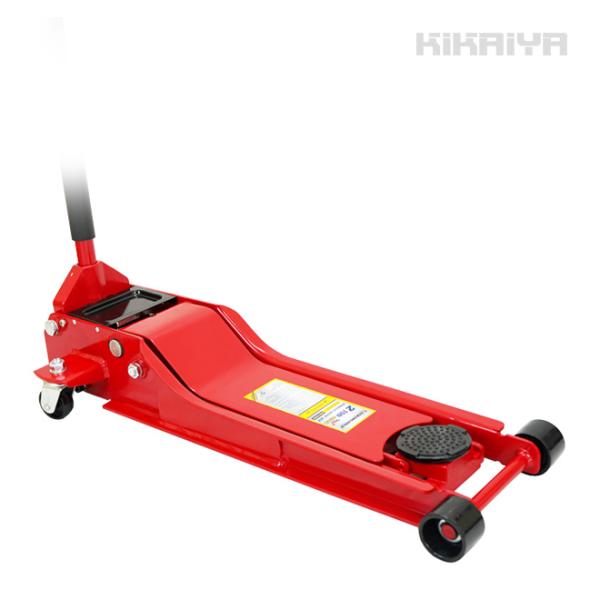 【仕様・状態】■本体サイズ:画像参照■重量:46kg■最高位:約 640mm■最低位:約 75mm■材質:スチール■能力:2トン■キャスター:前輪：Φ65×50mm後輪：Φ60×24mm（自在車輪）■梱包箱サイズ:970×420×215mm...