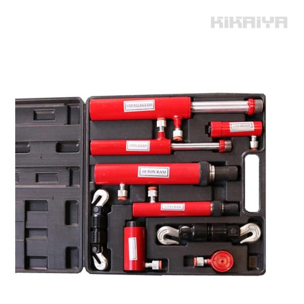 【仕様・状態】■総重量 23kg■箱サイズ 500×480×90mm■セット内容:4トン押しラム：ストローク18mm、最小高さ42mm10トン押しラム：ストローク 57mm、最小高さ 132mm2トン押しラム：ストローク 70mm、最小高さ...