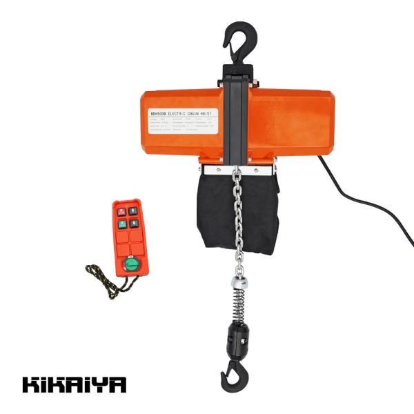 【仕様・状態】■本体重量:22kg■定格荷重:500kg■電源:100V　50/60Hz■モーター出力:650W■電源コード長さ:1.28m■チェーン:線径／6mm、長さ／3.55m■定格時間:10分■巻き上げ速度（無負荷時）:50Hz：3...