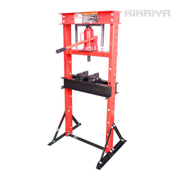 【仕様・状態】■重量:52kg■能力:12トン■サイズ:高さ 1305×幅 665×奥行 550mm台座高さ調整 6段階調整（125mm刻み)■シリンダーストローク:約 125mm（1ストローク 約2mm）■有効作業幅:685mm■付属品:...