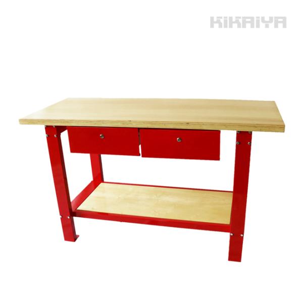 ●作業台として使いやすいサイズです●天板は強固なプレスウッド38mmの厚板使用●引き出しはベアリング入りで動きもスムーズです●左右別のカギ付きなので、安心です●足には固定用の穴があるので、設置（固定）しても使えます●下棚の板（厚み20mm）...