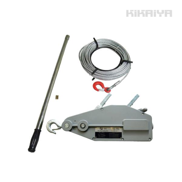 ●フック付でひっかけ易く使いやすい（フック付に改良されました）●オートブレーキ式はハンドル操作だけで巻き上げ・巻き下げが行えます●ワイヤー付きなので、すぐに使用できます●使用用途　林業、機械の据え付け、重量物作業、緊急時対応等●荷物の引き上...