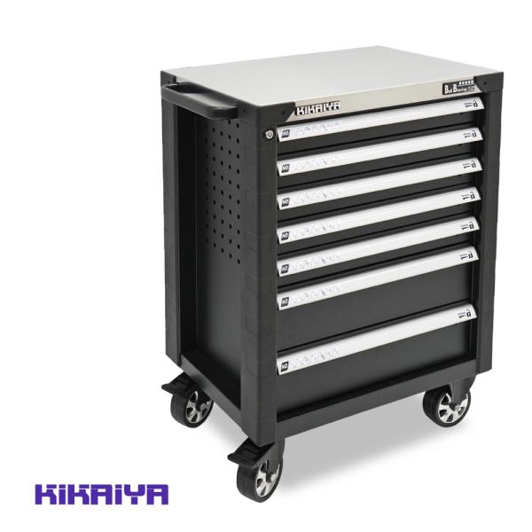 ●ステンレス天板はSUS430で磁性があるため、マグネットが使用できます●頑丈なステンレス天板は凹凸の傷が付きにくく、作業台としても使えます●引出しは全てベアリングレールを使用し、スムーズに動きます●引出しは各段に飛び出し防止ロック付き●引...