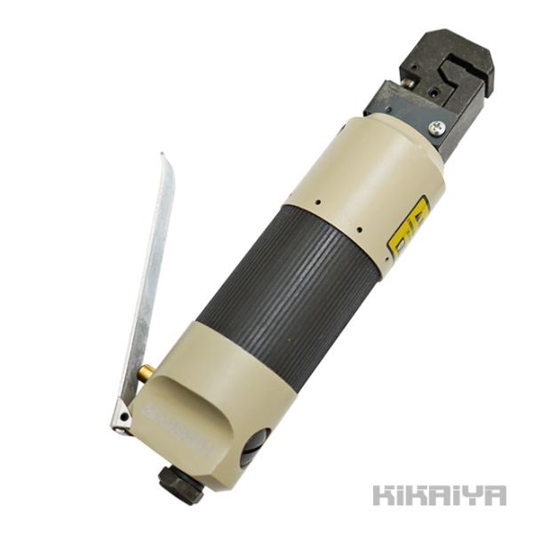 【仕様・状態】■本体重量:1.3kg■パンチング能力:穴サイズ：Φ5mm／厚み：（軟鋼）1.2mm、（アルミ）1.2mm■フランジ能力:20×12×0.8mm■エアインレットサイズ:1/4PT■エアー消費量:113L/min■使用圧力:0....