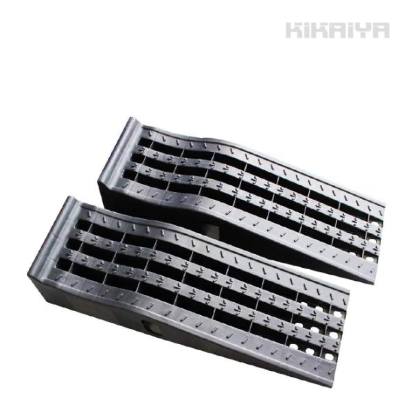 【仕様・状態】■本体重量:4.1kg（2個合計 8.2kg）■本体サイズ:画像参照■材質:強化プラスチック■傾斜角度:約 18度■リフト量:約 160mm■耐荷重:3600kg（2個合計）■梱包箱サイズ:1160×310×235mm※不安定...