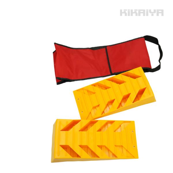 【仕様・状態】■本体重量:0.75kg(2個合計 1.5kg)■本体サイズ:画像参照■材質:HDPE(強化ポリエチレン)■耐荷重:4000kg（2個合計）■梱包箱サイズ:200×600×180mm※収納袋の外見保証はございません。（収納袋の...