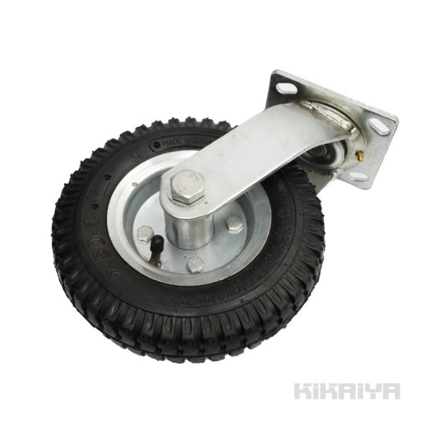 【仕様・状態】■重量:2.8kg（1個）■キャスターサイズ:φ210×幅40mm■キャスター材質:ゴム■耐荷重:90kg（1個）■取り付け部の穴のピッチ:83×72mm■タイヤ空気圧:30PSI【商品説明】・エアー式の自在キャスターです・タ...