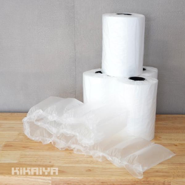 【仕様・状態】■重量:1本2.3kg■ロールサイズ:Φ140×200mm　280M巻■クッションサイズ:100×200mm ピロー型■材質:高密度ポリエチレン（HDPE）■厚さ:20μｍ■入数:4本■梱包サイズ:310×310×230mm（...