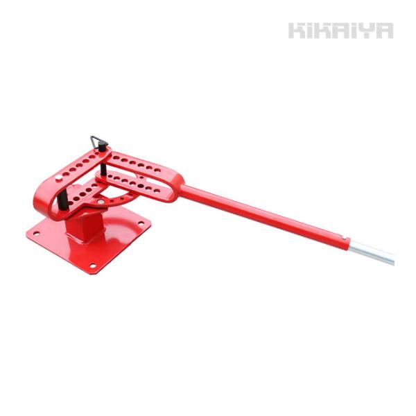 【仕様・状態】■本体重量:約 9.9kg（ダイス類除く）■本体サイズ:画像参照■曲げ角度:0〜180度■曲げ可能サイズ【最大幅】約48mm【最大板厚】軟鋼 約3mm■最大曲げ可能材料径:15.87mm（5/8”）■曲げダイスサイズ:（ダイス...