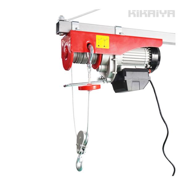 KIKAIYA 電動ホイスト500kg ワイヤレスリモコン式品番：HH-500DTC【本体重量】約 17.8kg【電源】AC100V 50/60Hz 1000W【周波数】433Hz帯【能力】　500kg未満　シングルフック：250kg（巻上...
