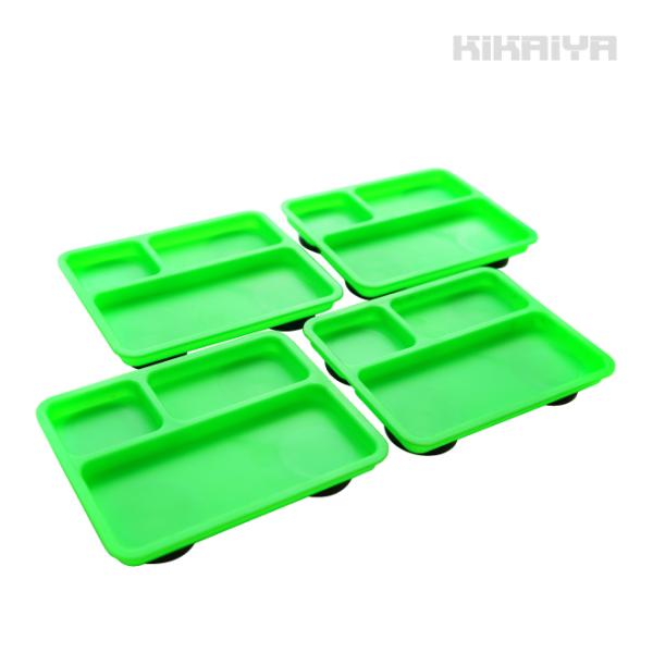 【仕様・状態】■サイズ:150×120×23mm■重量:１個/180g（4個合計720g）■材質:プラスチック、マグネット【仕様・状態】・パーツなどをマグネットで保持できるトレイです・4個セットなので、それぞれにサイズ別・種類別のパーツ管理...