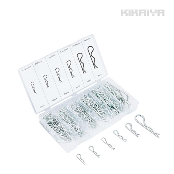 【仕様・状態】■総重量:517g■材質:亜鉛メッキ鋼■サイズ（穴径×長さ）-個数:2.4×31mm-約42個、2.0×33mm-約30個2.0×40mm-約25個、2.8×42mm-約25個3.5×45mm-約20個、4.0×75mm-約8...