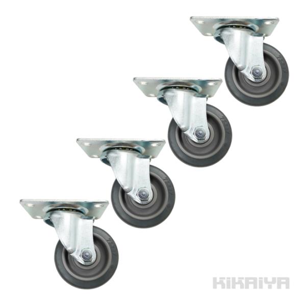 【仕様・状態】■重量:約400g（1個）■キャスターサイズ:φ75×幅27mm（接地面24mm）■キャスター材質:TPR車輪■耐荷重:50kg（1個）■取り付け部の穴のピッチ:74×44mm■梱包サイズ:250×190×110mm（梱包重量...