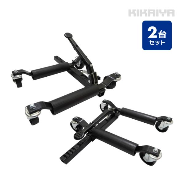 【仕様・状態】■本体重量:15kg／1個■許容耐荷重:560kg／1個（合計 1120kg）■許容タイヤ幅:12インチ（約300mm）まで対応■適応タイヤ外径:約 450〜800mm■車輪:φ 100×幅 33.5mm素材：樹脂■梱包箱サイ...