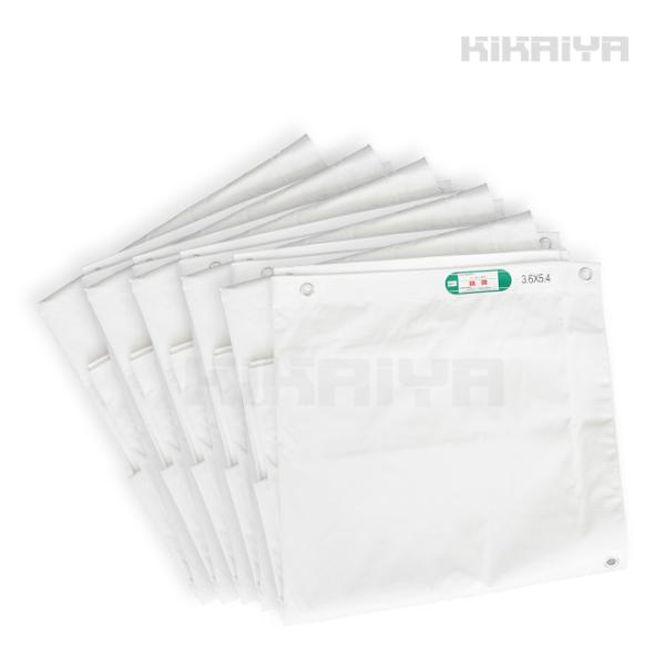 【仕様・状態】■サイズ:実寸法 約3.59×5.38m※多少の誤差はご了承ください■重量:約29kg（1枚5.7kg）■厚さ:約0.25mm■材質:シート：ポリエステル PVCコーティング／ハトメ：アルミ■ハトメ:40個／約45cm間隔■梱...