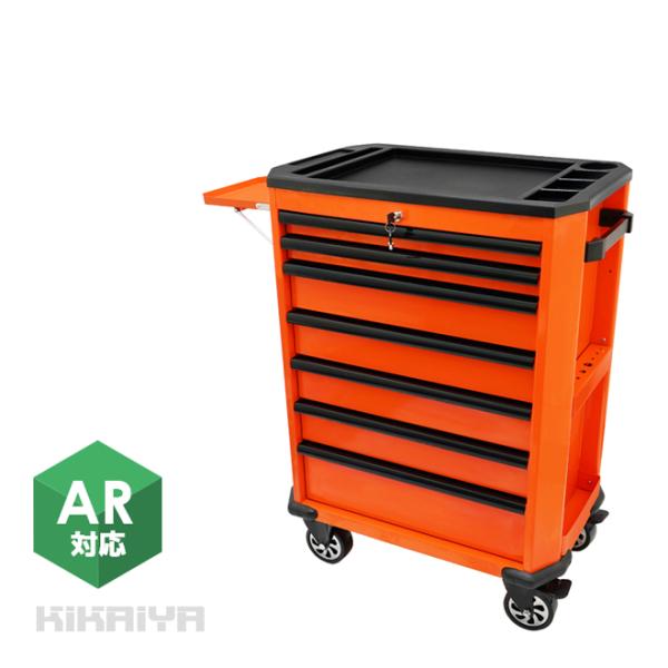 【仕様・状態】■本体重量:65.0kg（梱包重量 76.0kg）■材質:・本体、ハンドル：スチール・天板：樹脂・引き出し取っ手：アルミ■キャスター:Φ125×幅50mm樹脂（PP）車輪自在2個（ブレーキ付）／固定2個■梱包箱サイズ:530×...