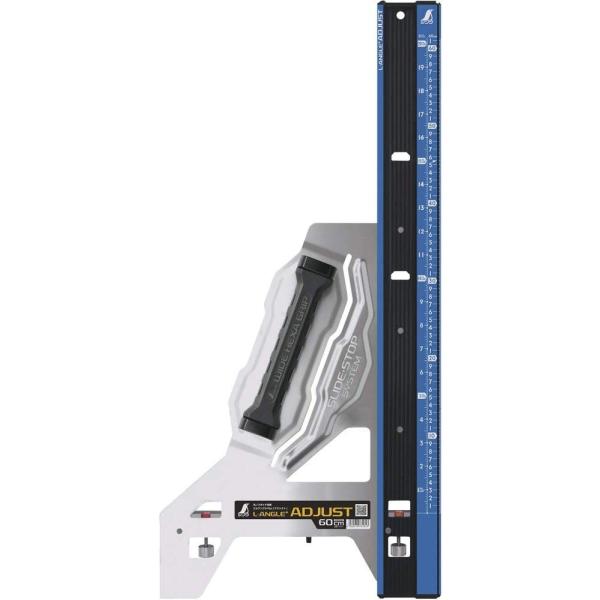 シンワ測定　丸のこガイド定規　エルアングルプラスアジャスト　7318160cm(併用目盛)旧型番：77371(エルアングルアジャスト)【仕様】●直角度 100mmにつき0.1mm以下●尺相当目盛 2尺相当●メートル目盛 60cm●角度微調整...