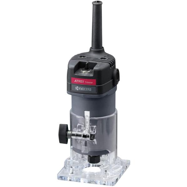 KYOCERA　トリマ　ATR51【旧：RYOBI (リョービ)】旧型番：RYOBIモデル　TR-51【セット内容】本体片口スパナ(17mm)両口スパナ(9×10mm)ストレートガイド一式超硬ストレートビット(6mm)質量：1.3kgサイズ...