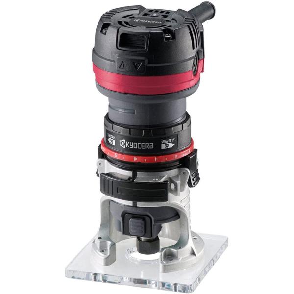 KYOCERA　電子トリマ　ATRE60V【旧：RYOBI(リョービ)】旧型番：RYOBIモデル　TRE-60V【セット内容】本体片口スパナ(17mm)ストレートガイド一式タブテールガイド(外径10×内径8mm)タブテールガイドナット超硬ス...