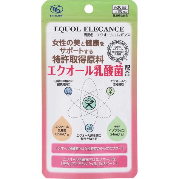 【特徴】約30日分 1日1粒目安健康補助食品女性の美と健康をサポートする特許取得原料エクオール乳酸菌配合日常的な腸内の健康維持に エクオールの直接摂取 エクオール産生菌の働きを助けるエクオール乳酸菌125mg／日大豆イソフラボン24mg／日...