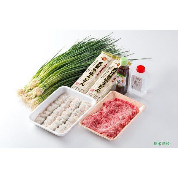 大分・宇佐の地産　 “小ねぎ”、　長洲で水揚げされる“豊前海鱧”、そして　“豊後牛”を大分・院内産の　“ゆずポン酢”　で味わい、・・・最後に　「ねぎ・鱧・牛」　の出汁で宇佐・長洲特産の乾麺（うどん）を頂く素朴な風味、美味いを堪能する田舎の食...