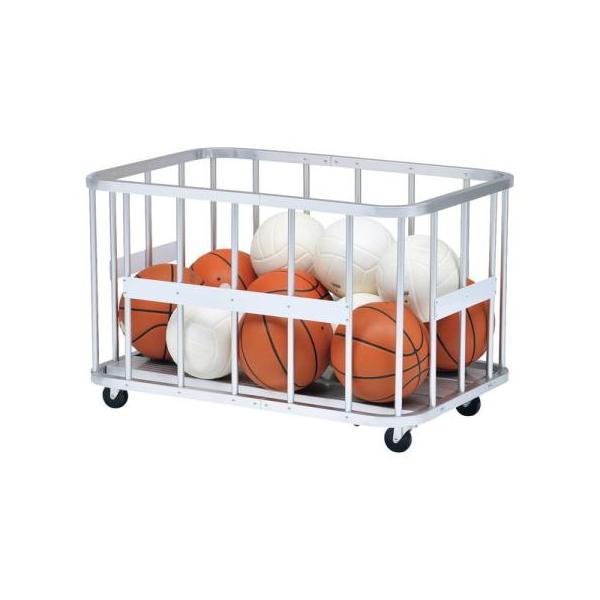 個人宅様への配送が不可の為、お届け先は屋号でお願いいたします。●サイズ/幅90×奥行60×高さ60cm、カゴ高さ50cm●重さ/8kg●材質/アルミ●キャスター6.5cm●バレーボール(5号球)約20個収納●日本製●ボール別売り●送料/1台...