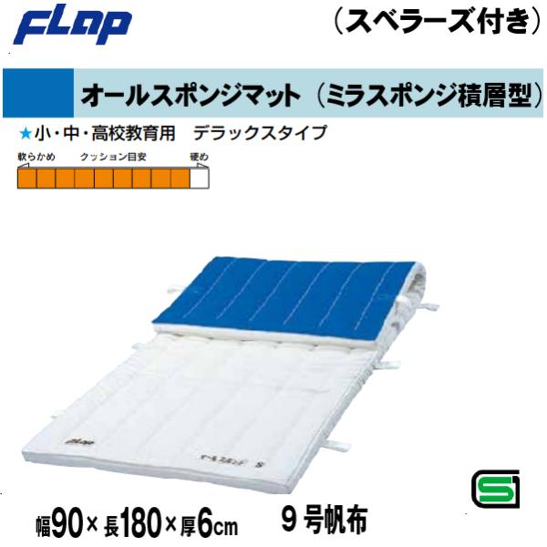 個人宅様への配送が不可の為、お届け先は屋号でお願いいたします。小・中・高校教育用　デラックスタイプ　マットの沈みが少なく、着地の安定と軽量なマット【特徴】合成スポンジ40mmとミラスポンジの三層式クッションマットです。　　　　裏面はマットが...