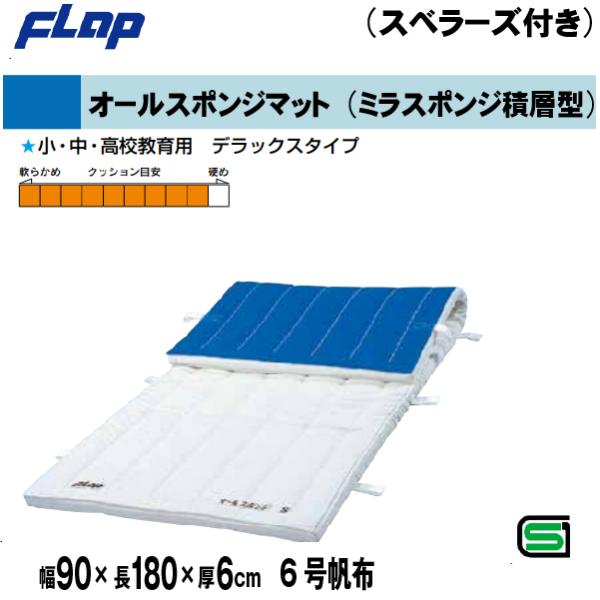 個人宅様への配送が不可の為、お届け先は屋号でお願いいたします。小・中・高校教育用　デラックスタイプ　マットの沈みが少なく、着地の安定と軽量なマット【特徴】合成スポンジ40mmとミラスポンジの三層式クッションマットです。　　　　裏面はマットが...