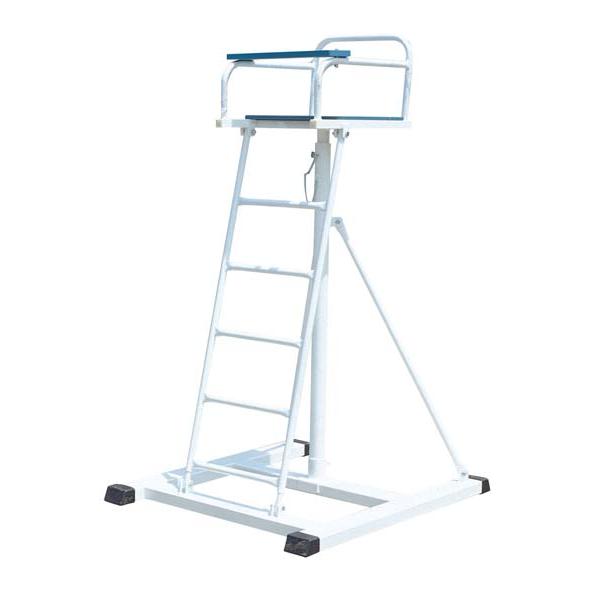 個人宅様への配送が不可の為、お届け際は屋号でお願いいたします。バレー　テニス　審判台●重さ/35kg●寸法/高さ1.8m~1.5m4段階調節式●室内、室外用●粉体塗装●送料/別途見積こちらの商品は受注生産品になります。お届けまでに約3〜4週...