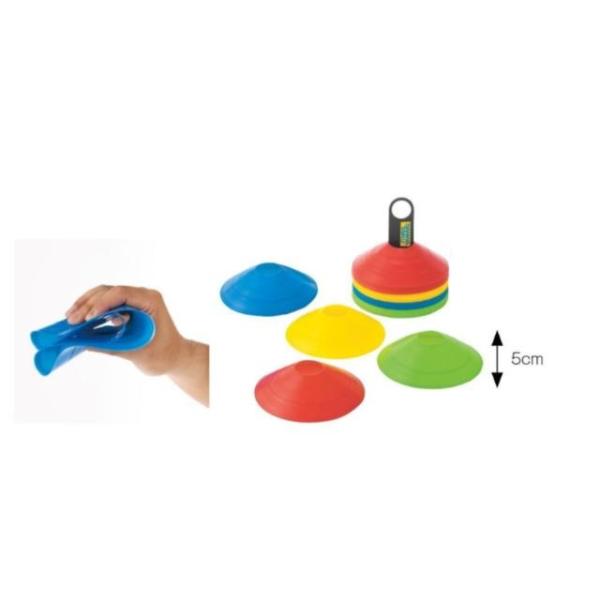 ●黄色●１０枚入●φ２０ｃｍ×高さ５ｃｍ（穴径５ｃｍ）●重さ２５ｇ（１枚）●中国製●送料：１２個までＡクラス●三和体育　SANWATAIKU