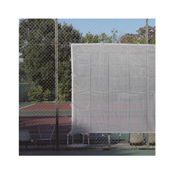 強風・砂嵐・虫対策、その他目隠しとしてもご利用ください。＜タイプ＞ｍ売り●高さ２ｍ●重量6００ｇ●ポリエチレン製●全周ターポリン補強加工●充実率７０％●ハトメ縦３０ｃｍ、横４０ｃｍ間隔●取付ヒモ付●送料：別途見積