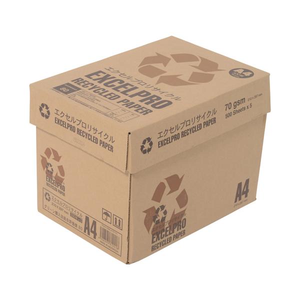 グリーン購入法に基づく総合評価値80購入単位：1箱(500枚×5冊)配送種別：在庫品Yahoo 通販 019310 4526395812418 リサイクルコピー用紙 再生紙 白色度82％ A4 2500枚 500枚×5冊 エクセルプロ リサ...