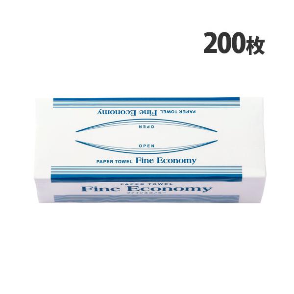 上質な古紙原料を使用した、安心・安全な日本製ペーパータオルです。購入単位：1パック配送種別：在庫品Yahoo 通販 4904860512818 1M9419 トーヨ ペーパータオル ファインエコノミー 200枚 家庭紙 消耗品 日常品 日用...