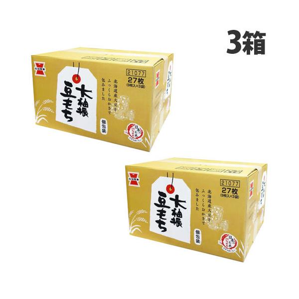 北海道十勝産の大袖振大豆が入った、ふっくらソフトな食感のおかきです。購入単位：1セット(3箱)配送種別：在庫品Yahoo 通販 4901037210775 9C1678 米菓 お菓子 おかき いわつか おおふりそでまめもち 27まい×3はこ...