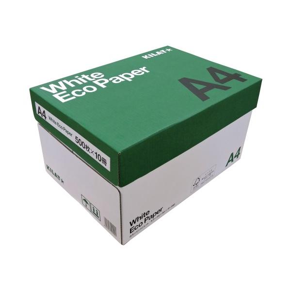 カラーでもモノクロでもくっきりキレイ！購入単位：1箱(5000枚)配送種別：在庫品Yahoo 通販 OA用紙 コピー用紙 A4サイズ 白色度90％以上 きらっと ほわいとえこぺーぱー 1はこ 5000まい 500まい×10さつ 011112...