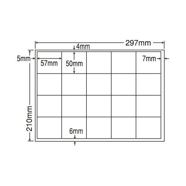 インクジェットプリンタ、レーザープリンタ、コピー機、熱転写プリンタに対応したシートカットのマルチタイプラベルです。購入単位：1セット500シート(100シート×5)配送種別：直送品 代引不可 返品不可 配送日時指定不可Yahoo 通販 OA...