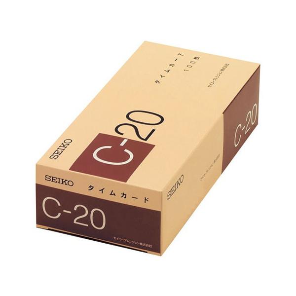セイコープレシジョンのタイムカード「C20カード」です。購入単位：1箱(100枚)配送種別：在庫品Yahoo 通販 4974289490035 SE0006 9K0509 C-20 C20 セイコープレシジョン セイコー せいこー SEIK...