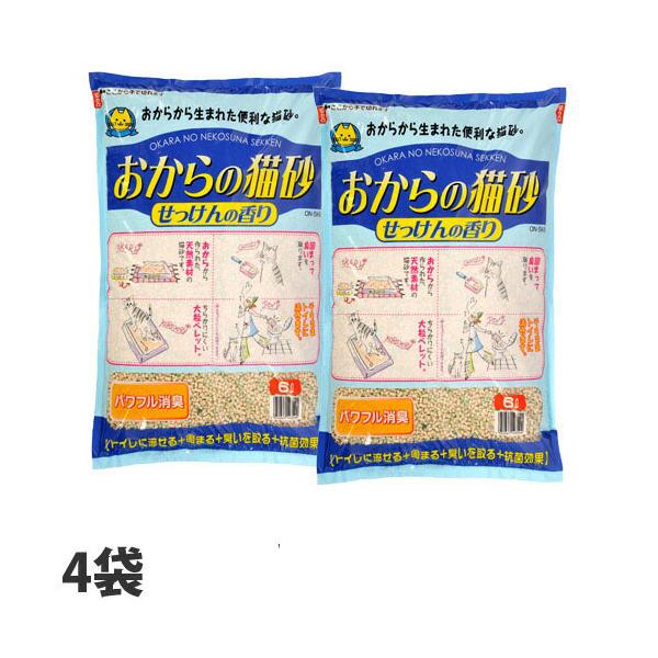 パワフル消臭の、固まってトイレに流せるおからの猫砂に爽やかなせっけんの香りが登場♪購入単位：1箱(4袋)配送種別：在庫品Yahoo 通販 4952667143544 PEC039 9P3177 常陸化工 常陸化工株式会社 ひたちかこう おか...