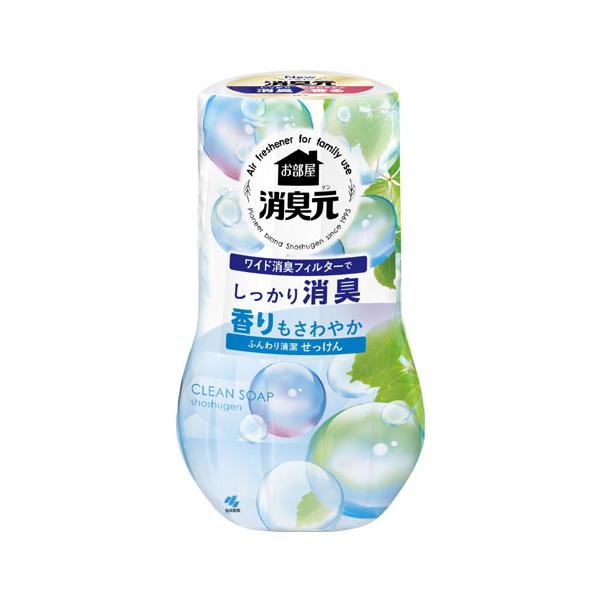 購入単位：1個配送種別：在庫品Yahoo 通販 雑貨 日用品 芳香剤 消臭剤 小林製薬（消臭元） 室内用 置き型（消臭剤） こばやしせいやく おへやのしょうしゅうもと せっけん 400ml 小林製薬 しょうしゅうざい しょうしゅう ほうこう...