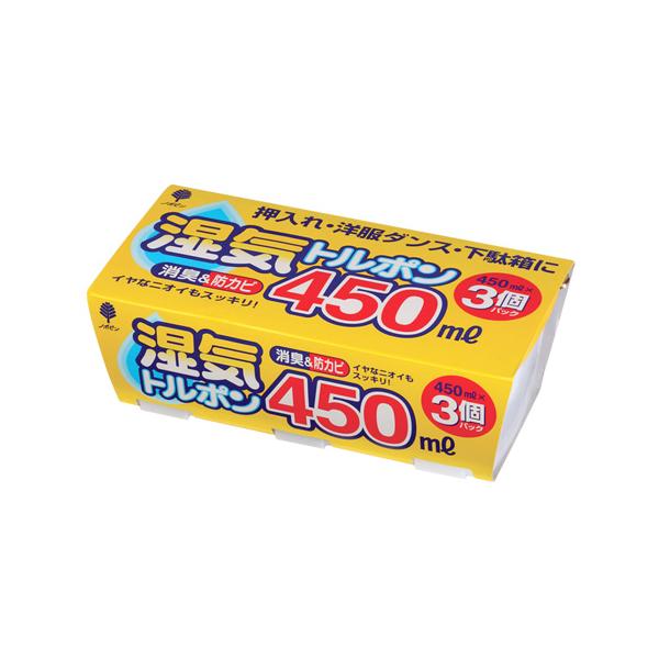 消臭＆防カビ効果！　容量が多いから取替え回数節約！購入単位：1個配送種別：在庫品Yahoo 通販 雑貨 日用品 洗濯用品 衣類ケア 衣類ケア用品 虫よけ 殺虫剤 除湿剤 しっきとるぽん 450ml×3こぱっく 特集衣類用虫よけ 湿気 しっけ...