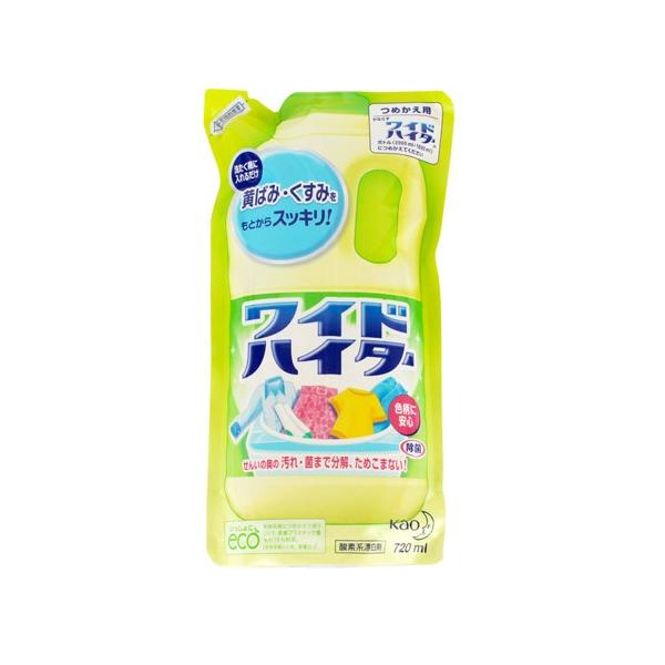 色柄ものにも安心な酸素系漂白剤の液体タイプ。購入単位：1個配送種別：在庫品Yahoo 通販 雑貨 日用品 洗濯用品 衣類ケア 柔軟剤 漂白剤 かおう わいどはいたー つめたい 720ml 1m6506 9Q0811 花王 カオウ かおう k...