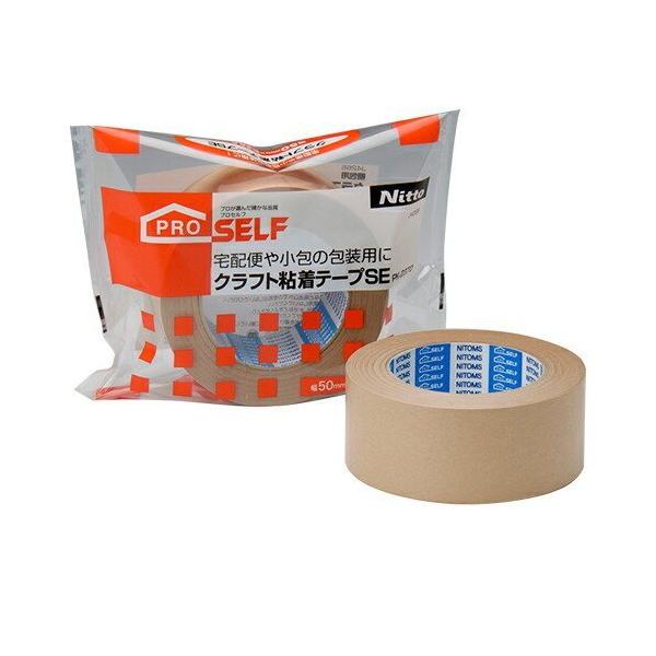宅配物や小包の包装用に。購入単位：1巻配送種別：在庫品4904140802660 1M7923 9R0658 ニトムズ ニットー Nitto NITTO プロセルフ PROSELF クラフトテープ クラフト テープ 紙テープ 紙 クラフト粘...