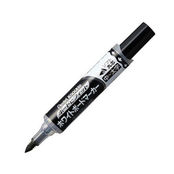購入単位：1本4902506319166 B12445 EMWL5BF-A ぺんてる pentel ホワイトボードマーカー ノックル ノック式 ソフト丸芯 黒 EMWL5BF-A 事務用品 事務 文具 ステーショナリー ホワイトボードマーカ...