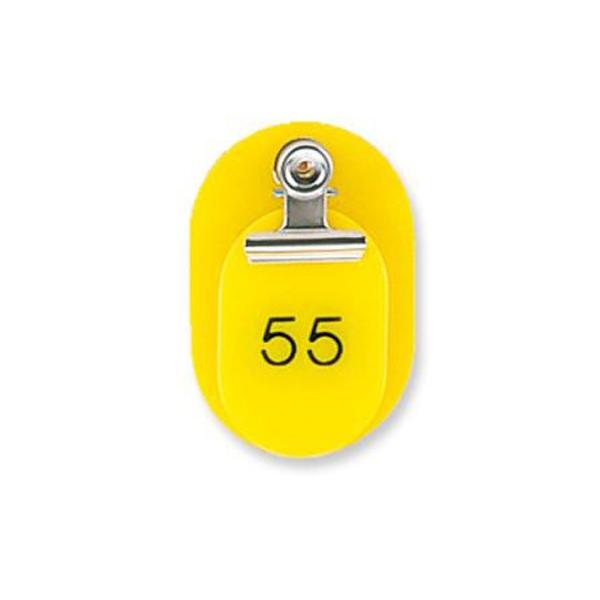 購入単位：1組(2枚)B31308 4963346145032 CT-1-51-145032 共栄プラスチック 番号札 番号用札 飲食店 文房具 文具 事務用品 オフィス用品 オフィス文具 黄色 きいろ イエロー 店舗用品 お店 飲食店 認...