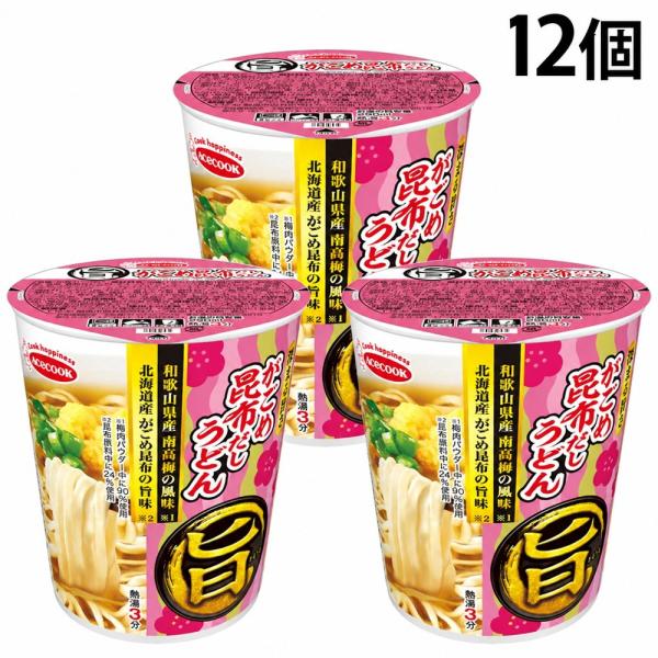 深まるだしで、旨さマル！厳選しただしが旨みを引き立てる一杯！購入単位：1箱(12個)配送種別：在庫品Yahoo 通販 4901071410056 FP6856 エースコック まる旨 がごめ昆布だしうどん 57g 12個 食品 しょくひん 厳...