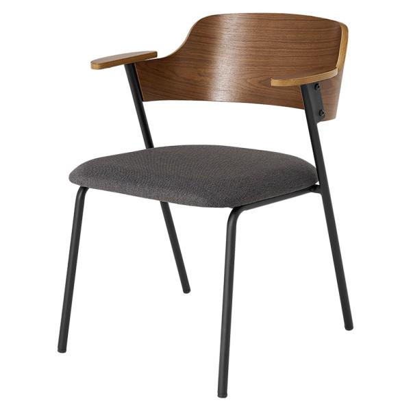 ナチュラルな木目と鉄のブラックフレームで異素材を楽しめるチェア。購入単位：1脚配送種別：直送品 代引不可 返品不可 配送日時指定不可Yahoo 通販 4934257324472 JH0468 ダイニングチェア 萩原 LC-4835BR-DG...