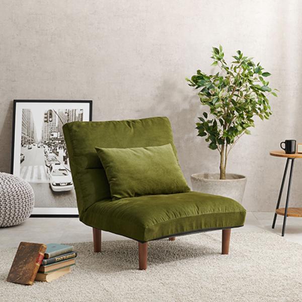 ワイド座面で肘掛けがないので、さらに広々くつろげるソファです。購入単位：1台配送種別：直送品 代引不可 返品不可 配送日時指定不可Yahoo 通販 4934257296342 JH0532 萩原 ソファ グリーン LZ-4627GR リクラ...