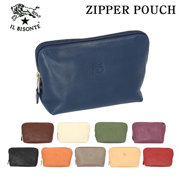 購入単位：1個配送種別：在庫品Yahoo 通販 JU1664 IL BISONTE イルビゾンテ POUCH ファスナーポーチ SCA033 PV0001 PV0005 ポーチ 小物入れ 小物用ポーチ 小物 ファスナー 収納 革 革製品 本...